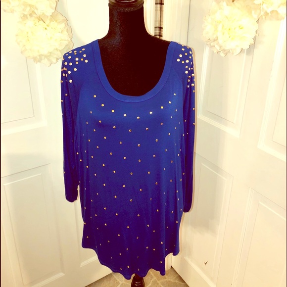 Grace Elements | Tops | Grace Elements Womens Royal Blue Tunic | Poshmark